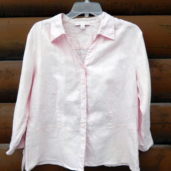 JM Collection | Tops | Jm Collection Linen Tunic Top Womens4 Pastel ...